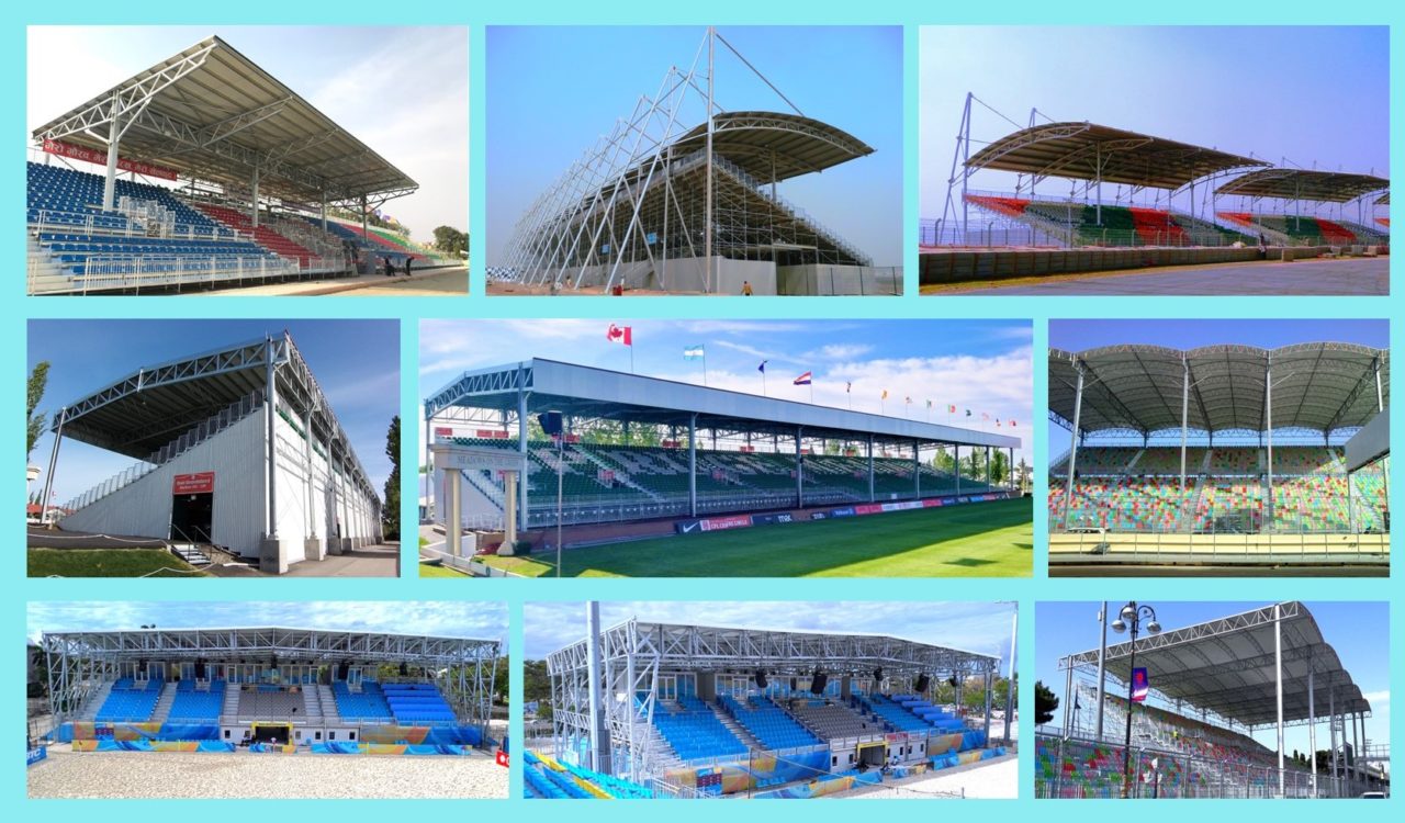 Grandstand Roofing | Pakar Seating Grandstand Bleacher Tribune